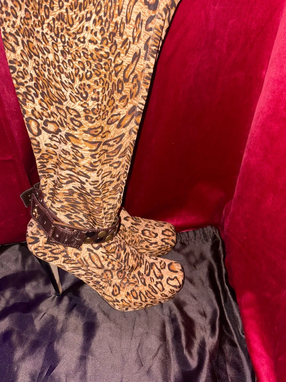 Baby Phat | Shoes | Baby Phat Leopard Print Platform Heel Boots | Poshmark
